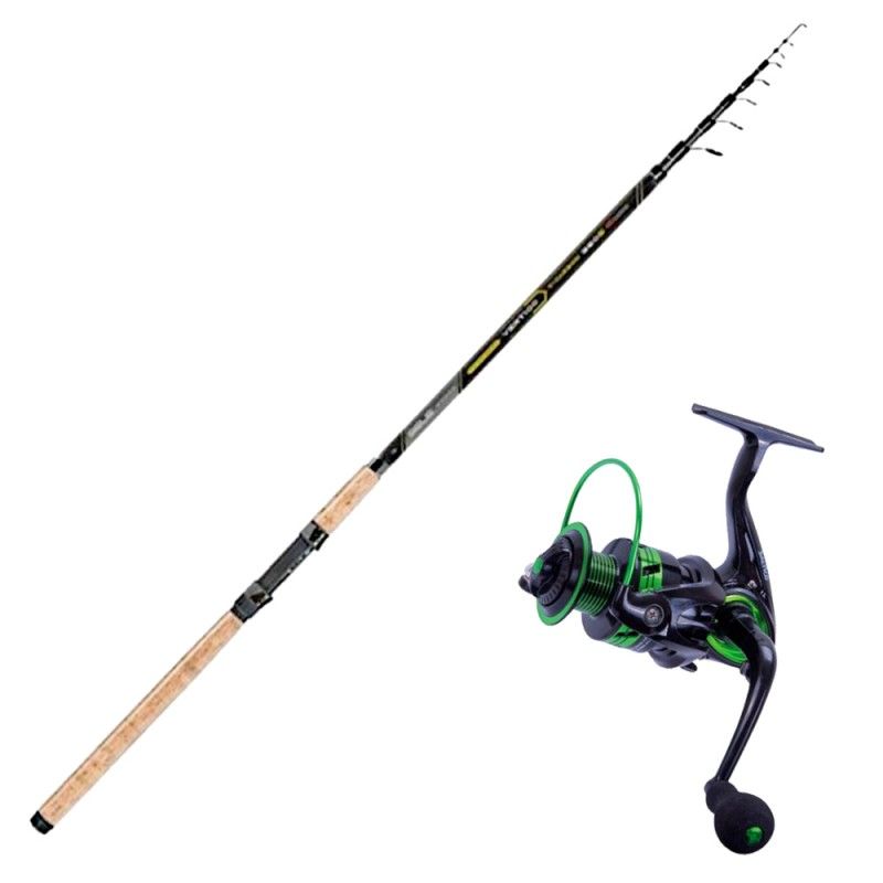 Combo Match Canna Sele Vertigo + Mulinello Sele Baltico 🛒Bazar Pesca